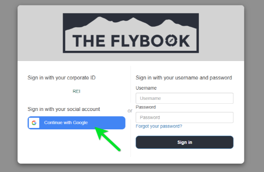 Sign In with Google – The Flybook
